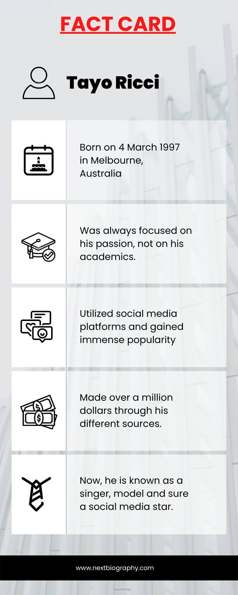 Tayo Ricci Age, Height, Family, Wife, Net Worth, Real Name